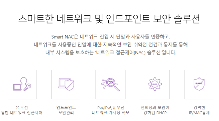 스마트한 네트워크 및 엔드포인트 보안 솔루션, Smart NAC - 피플러스